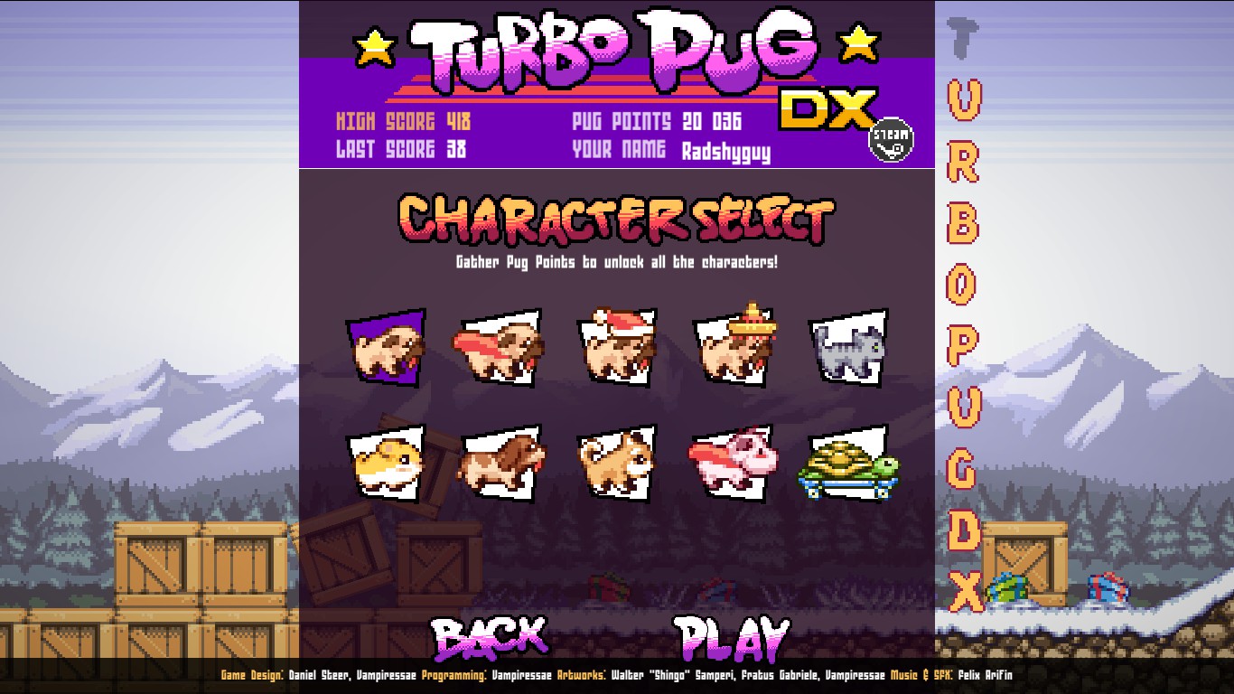 Turbo Pug Dx All Characters - scenelopeq