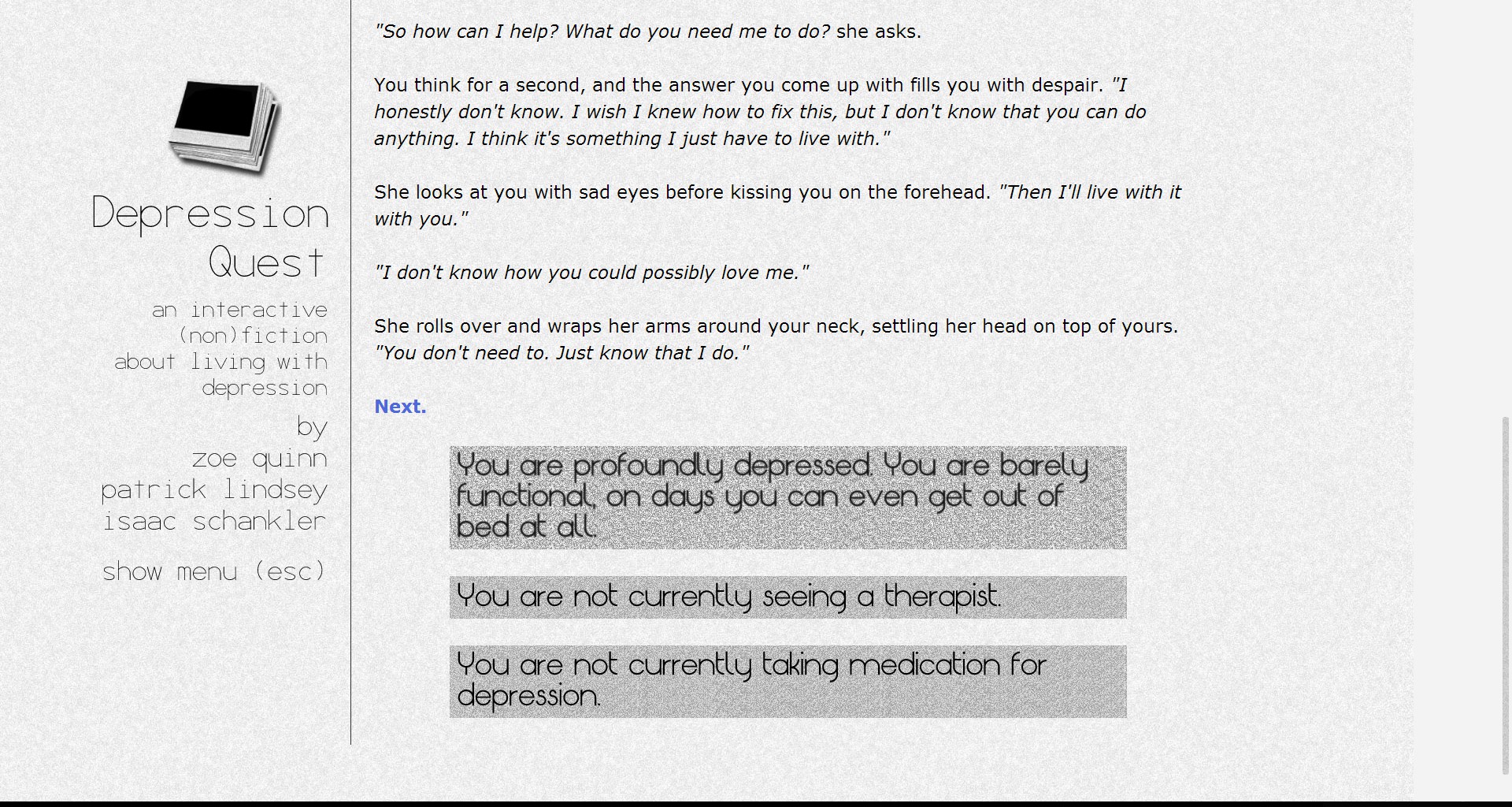 Steam Community :: Depression Quest