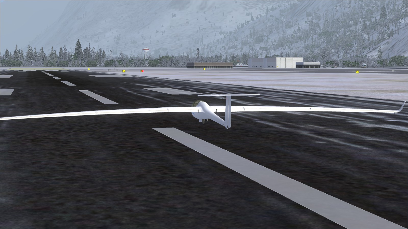 Toute première fois en planeur sur FSX départ Sion