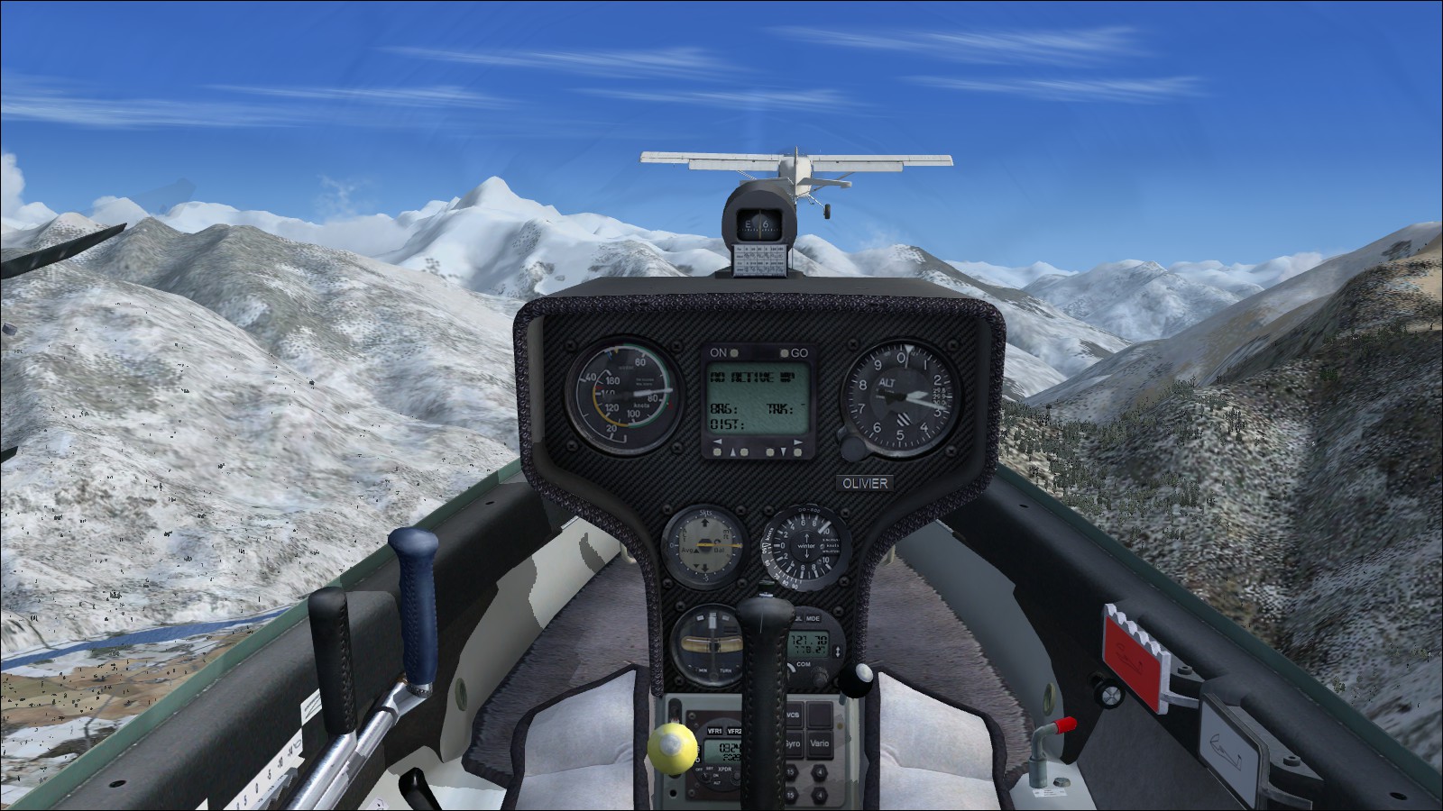 Toute première fois en planeur sur FSX départ Sion
